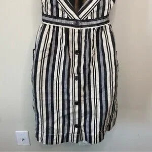 Madewell | Dresses | Madewell Apron Mini Dress In Evelyn Stripe Stone ...